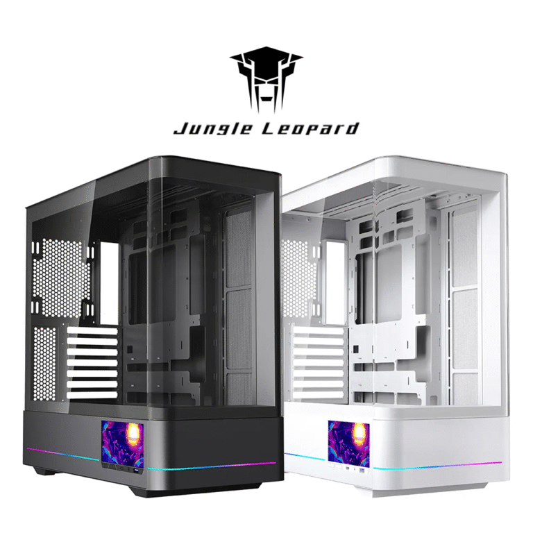 Jungle Leopard AC-02 Dual Chamber with 5.5″ LCD Screen ATX PC Case AC02 ...