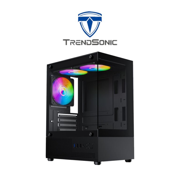 Trendsonic Juro TG Micro ATX w/ 3 RGB Fans PC Case MATX Black – Go-Tech ...