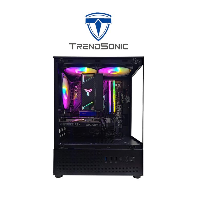 Trendsonic Juro TG Micro ATX w/ 3 RGB Fans PC Case MATX Black – Go-Tech ...