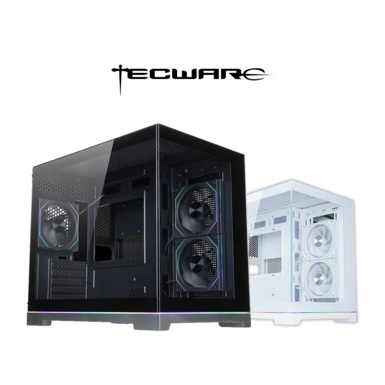 Tecware VXN Glow M Dual Chamber MATX PC Case Black | White Micro ATX ...