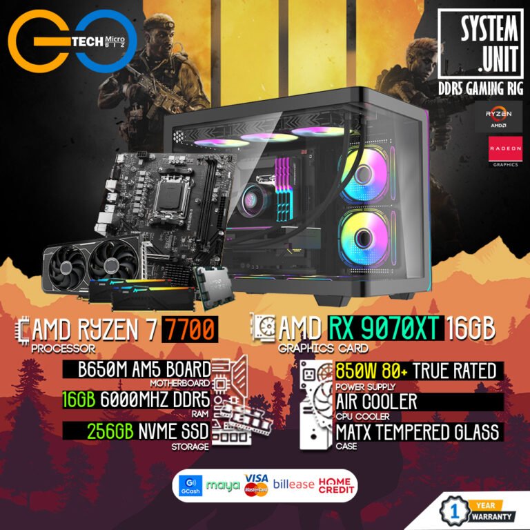 AMD Ryzen 7 7700 + RX 9070XT 16GB | 16GB RAM AM5 Desktop PC Build ...